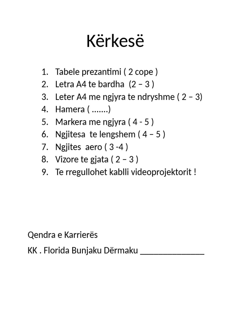 Kërkesë | PDF