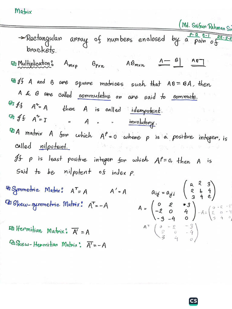 Matrix CT 1 | PDF