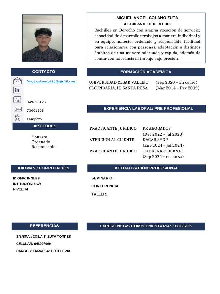 Formato CV | PDF