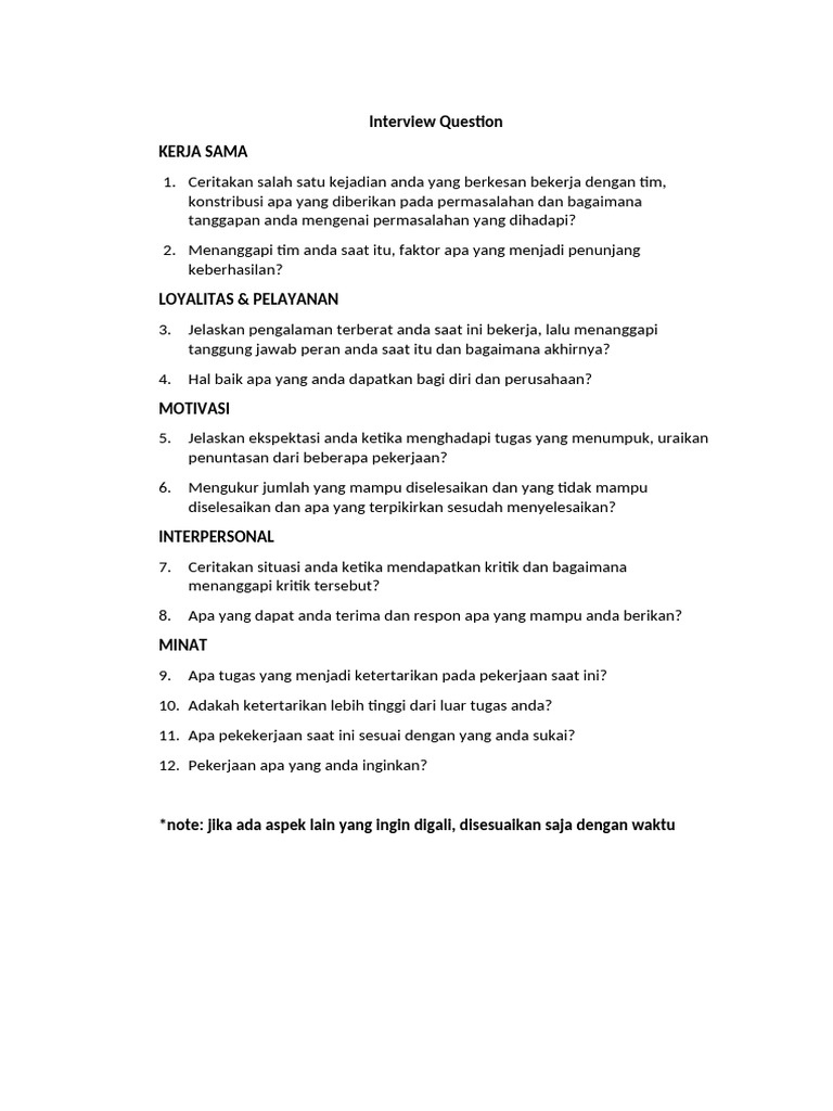 Interview Question | PDF