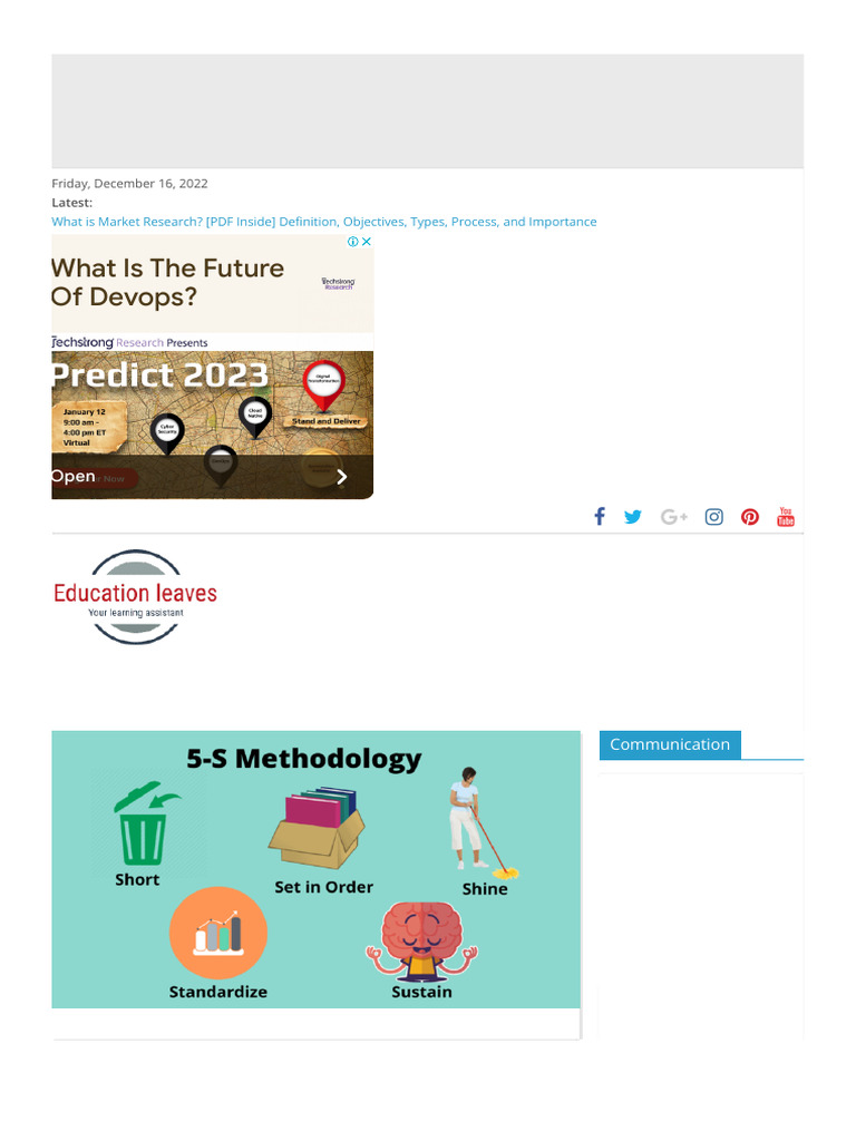 What is 5S methodology? History, benefits,PDF - EDUCATIONLEAVES | PDF