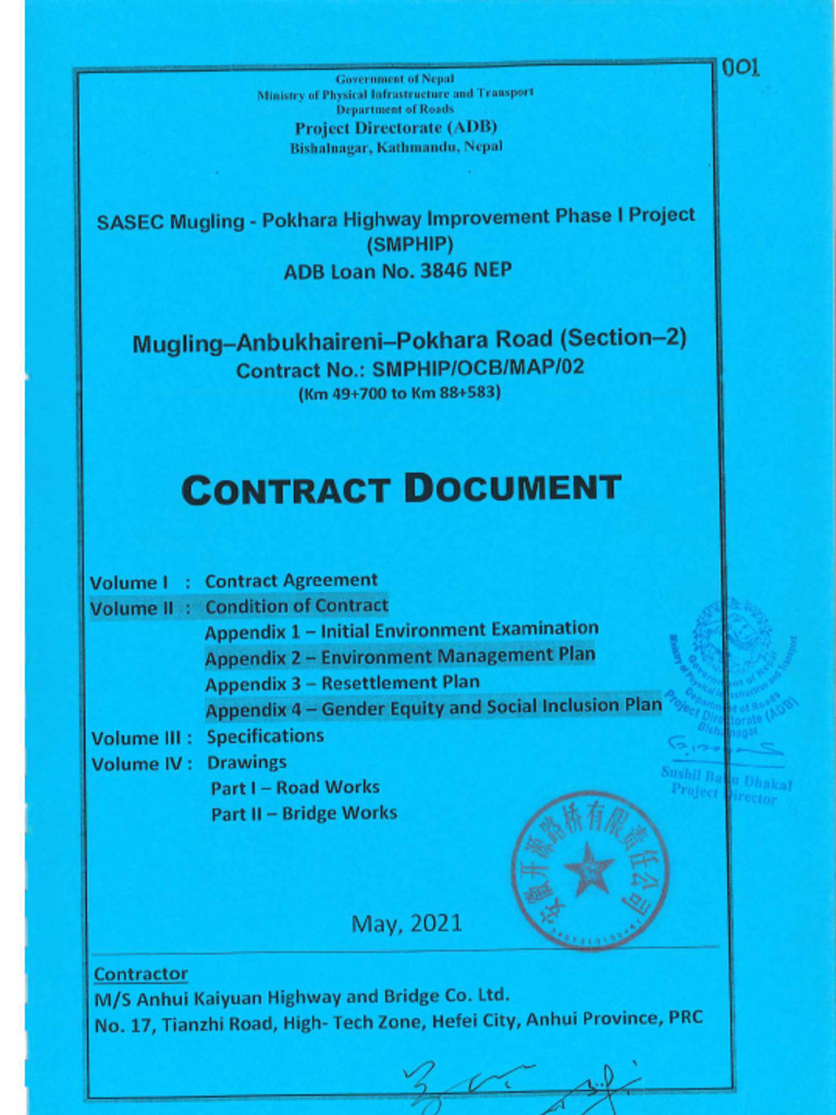 Contract Document 2 Volume II COC Appendix 2 & 4s (MP-02) | PDF