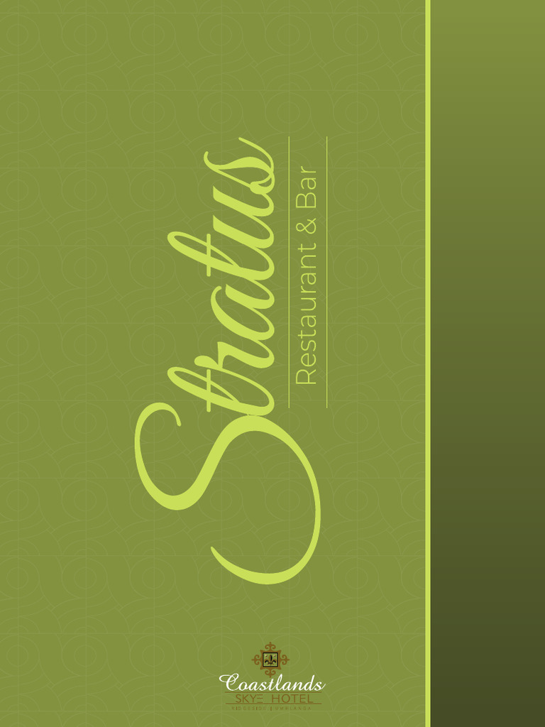 Stratus Restaurant and Bar A4 Menu Latest | PDF | Sushi | Pizza