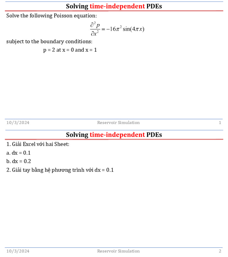 Chapter 3 - Example 2 - Solve The 1D Time-Independent Poisson Equation ...