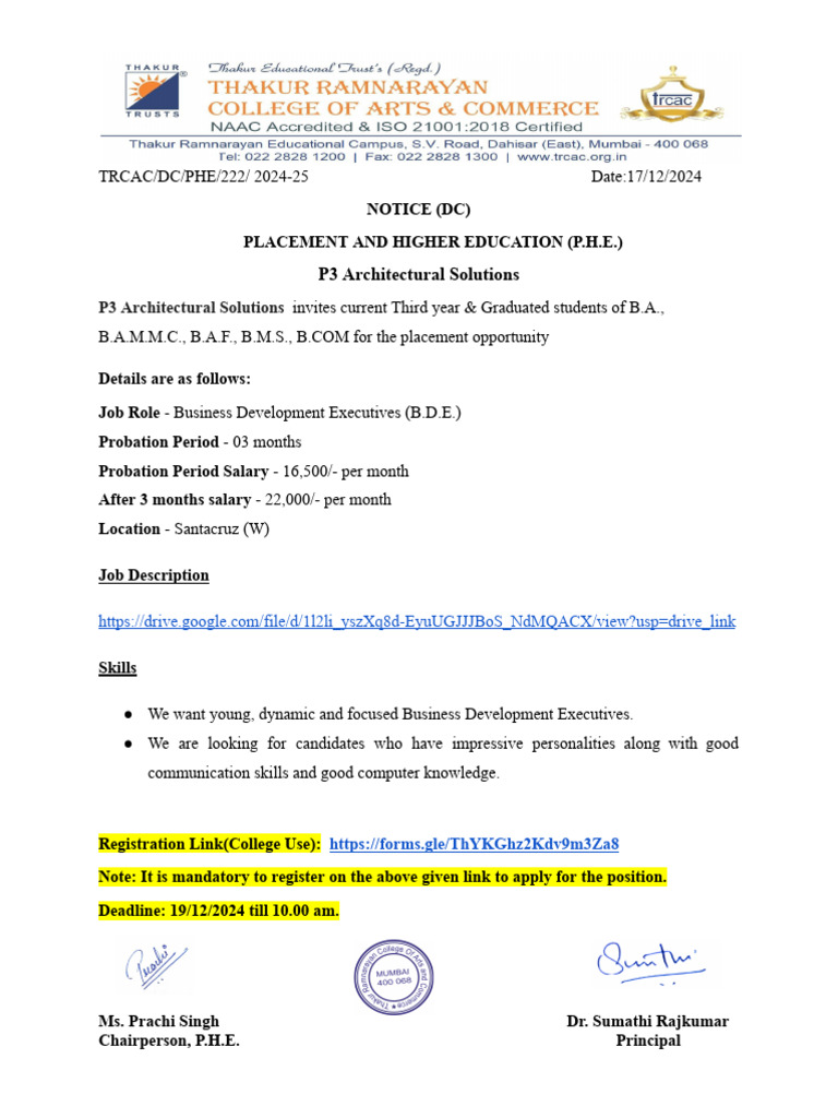 TRCAC-DC-PHE-222-2024-25 P3 Architectural Solutions | PDF