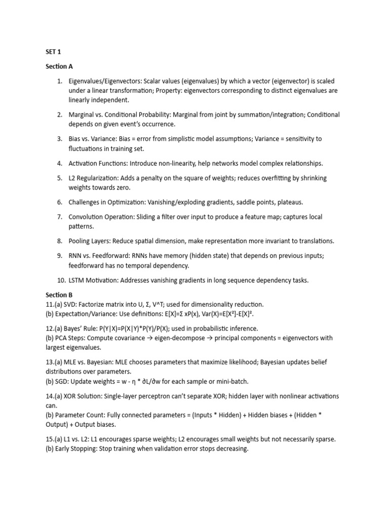 Deep Learning - Important Questions With Answer Keys | PDF | Principal Component Analysis ...