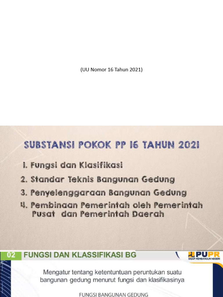 Aturan Bangunan Gedung UU 16/2021 | PDF