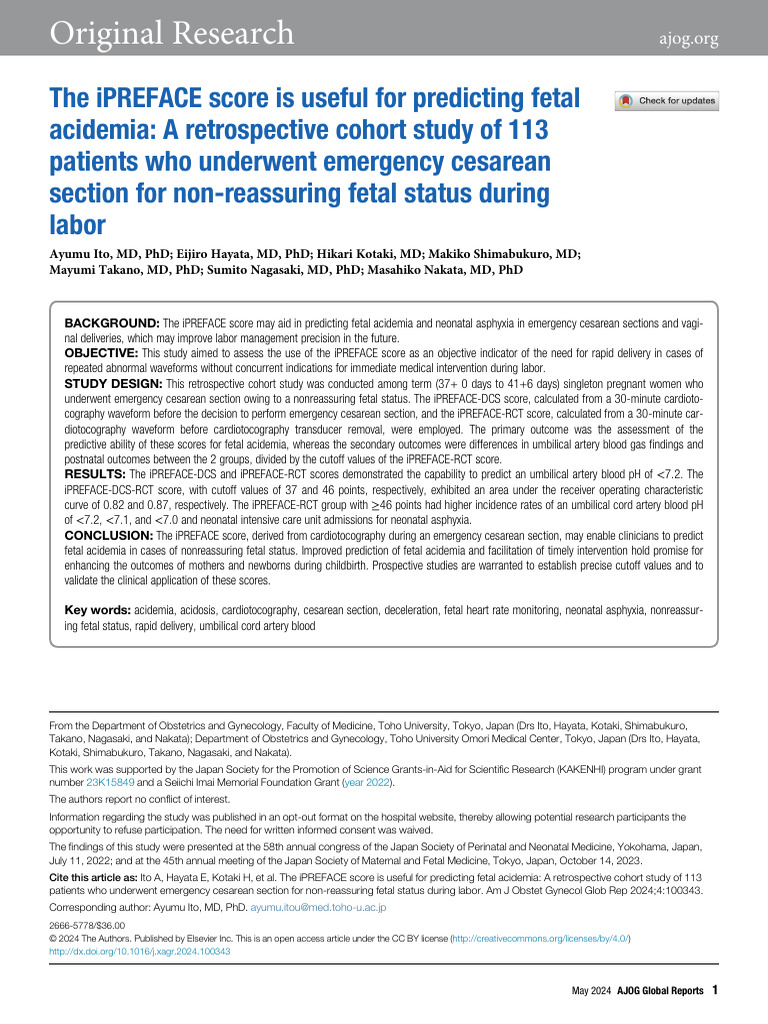 I PREFACE | PDF | Childbirth | Caesarean Section