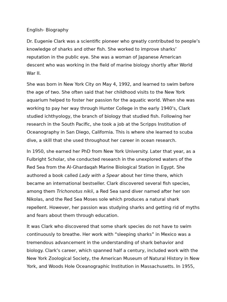 English Biography | PDF | Oceanography