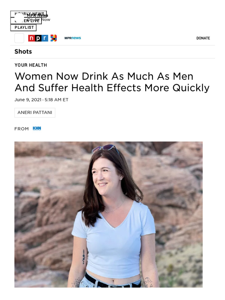 2021-06 NPR Women Are 'Drinking To Cope,' | PDF | Alcoholism | Anxiety