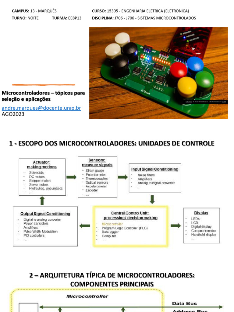 2a - AULA - SISTEMAS MICROCONTROLADOS - TÓPICOS PARA SELEÇÃO - AM ...