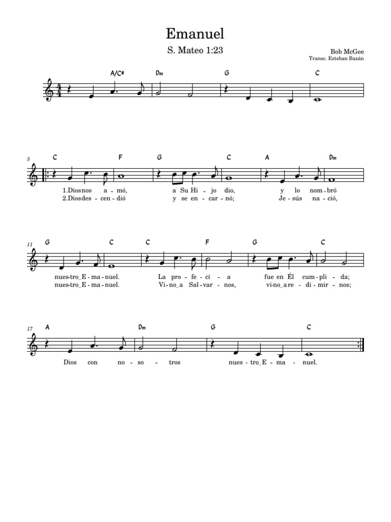 Canto Navidad Emanuel | PDF