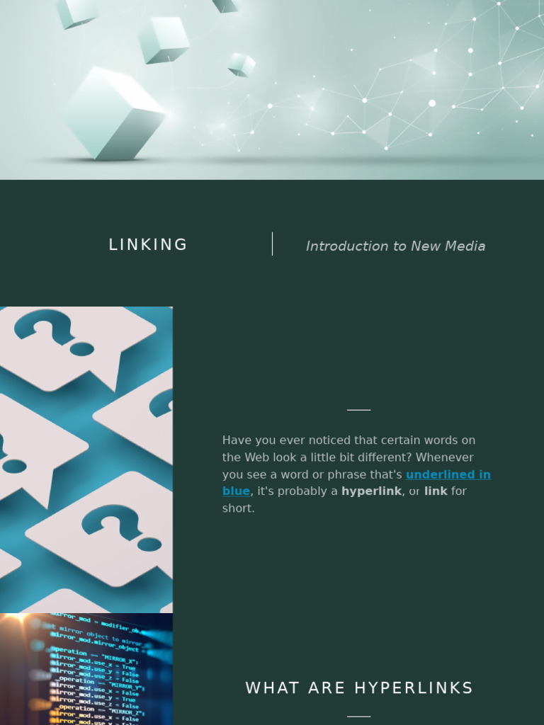 Unit- 3 Linking | PDF | Hyperlink | Hypertext
