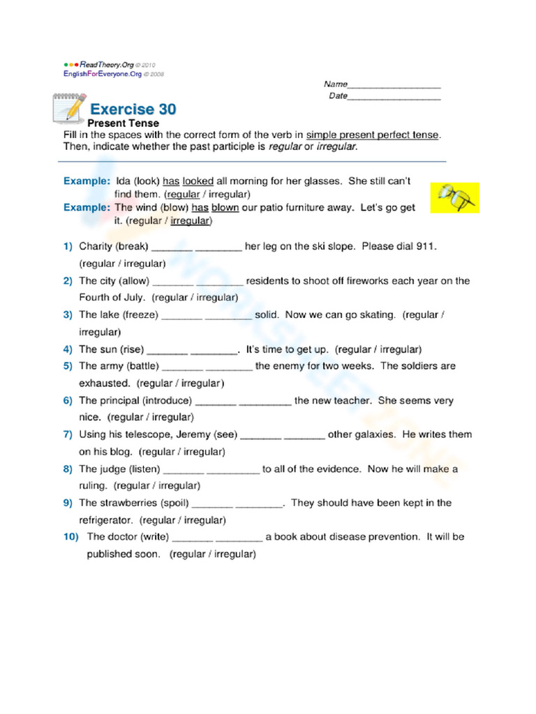 Present Perfect 3 | PDF