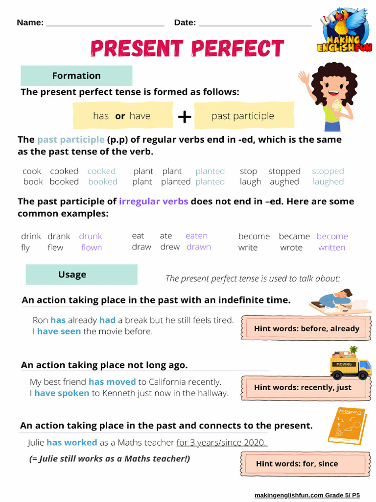 Revision Present Perfect | PDF