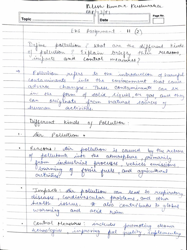 EVS Assignment 2 | PDF