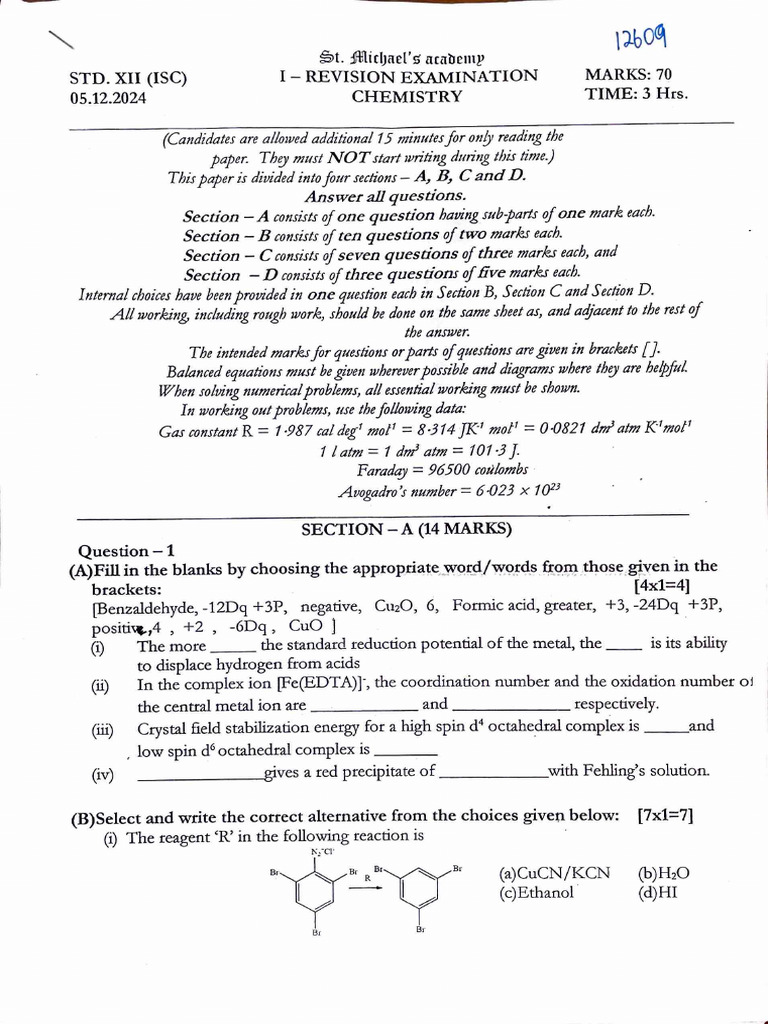 Chem revision-1 qp | PDF