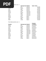 PivotTable Practice File | PDF