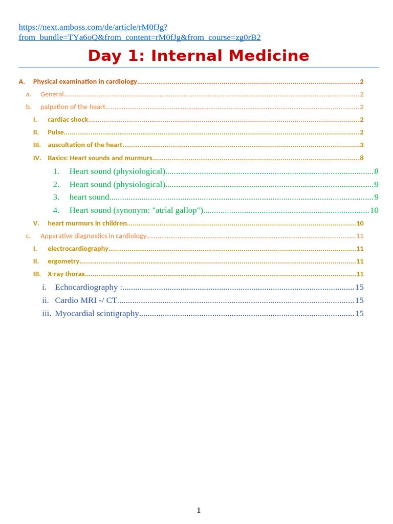 A. Physical Examination in Cardiology | PDF