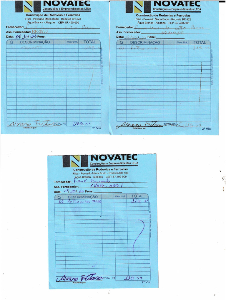 Notas Frank Auto Peças Outubro 1-1 | PDF