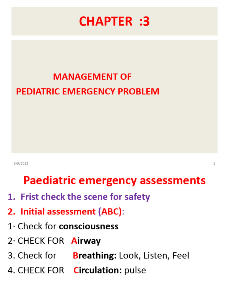 03 Pediatric Emergency, ETAT | PDF | Cardiopulmonary Resuscitation ...
