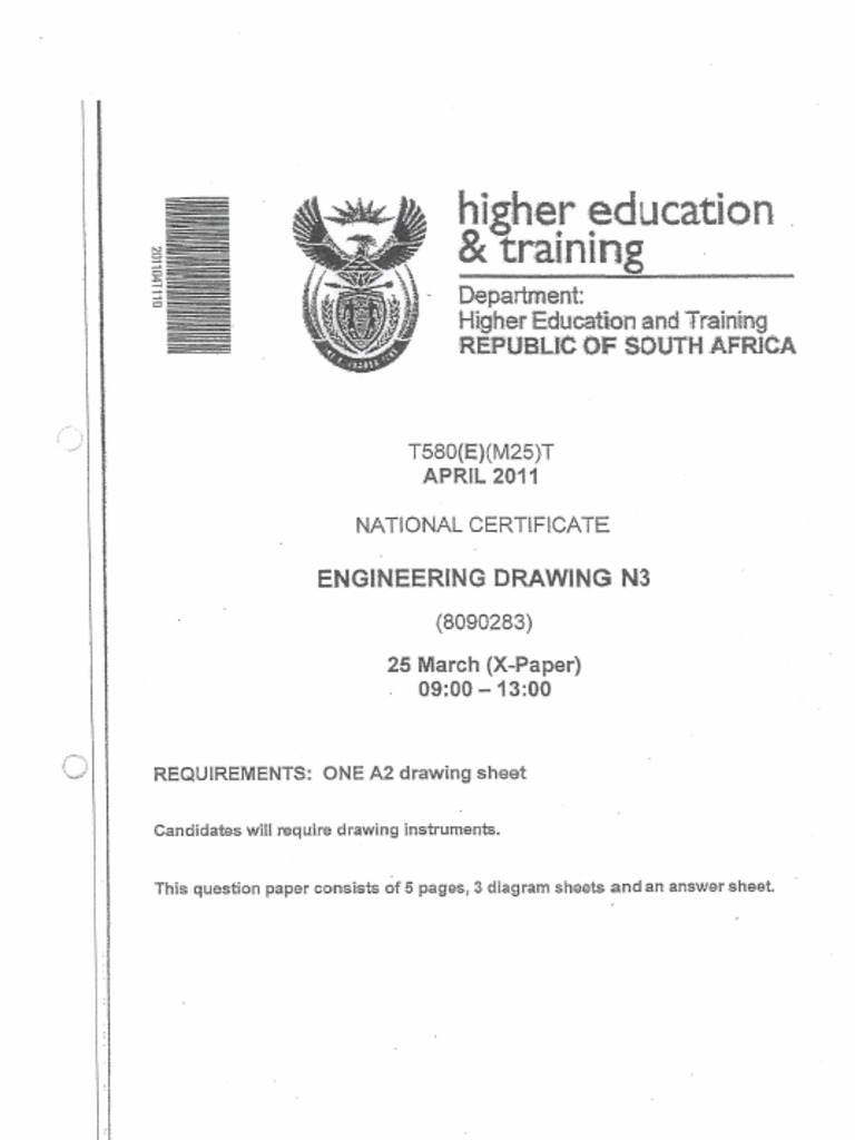 2011 n3 April Engineering Drawing-1 | PDF