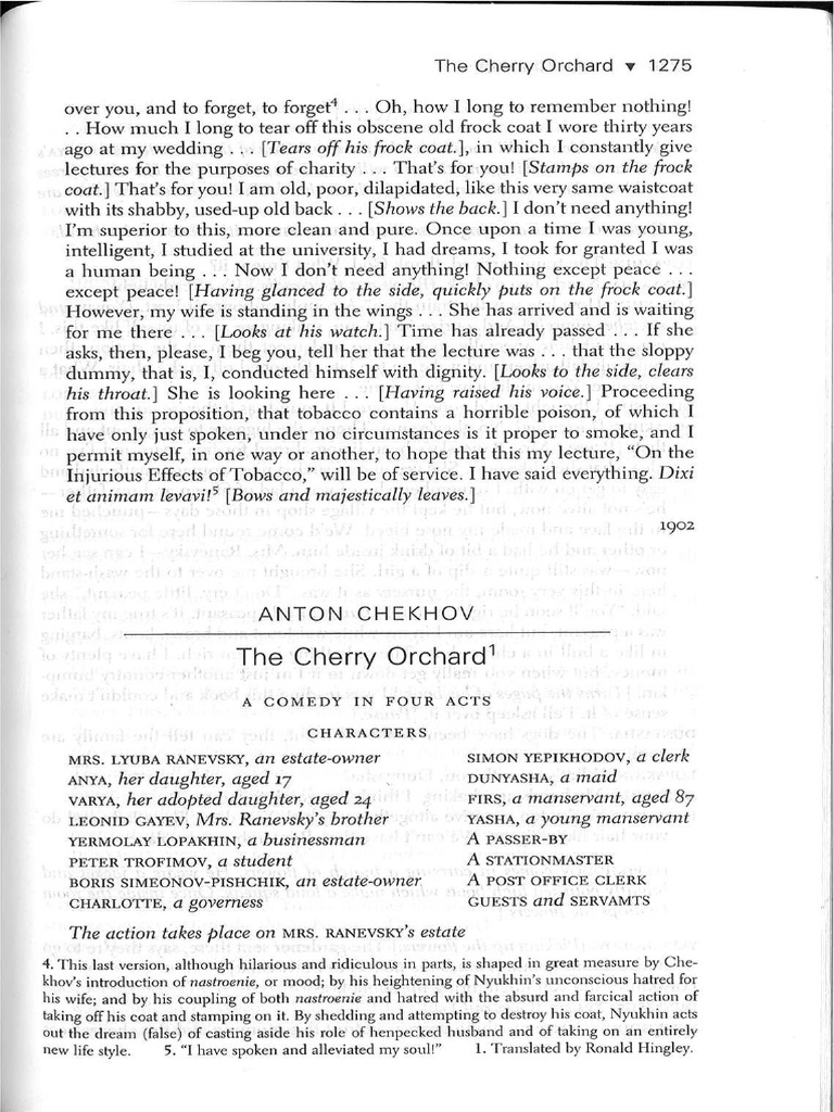 The Cherry Orchard | PDF