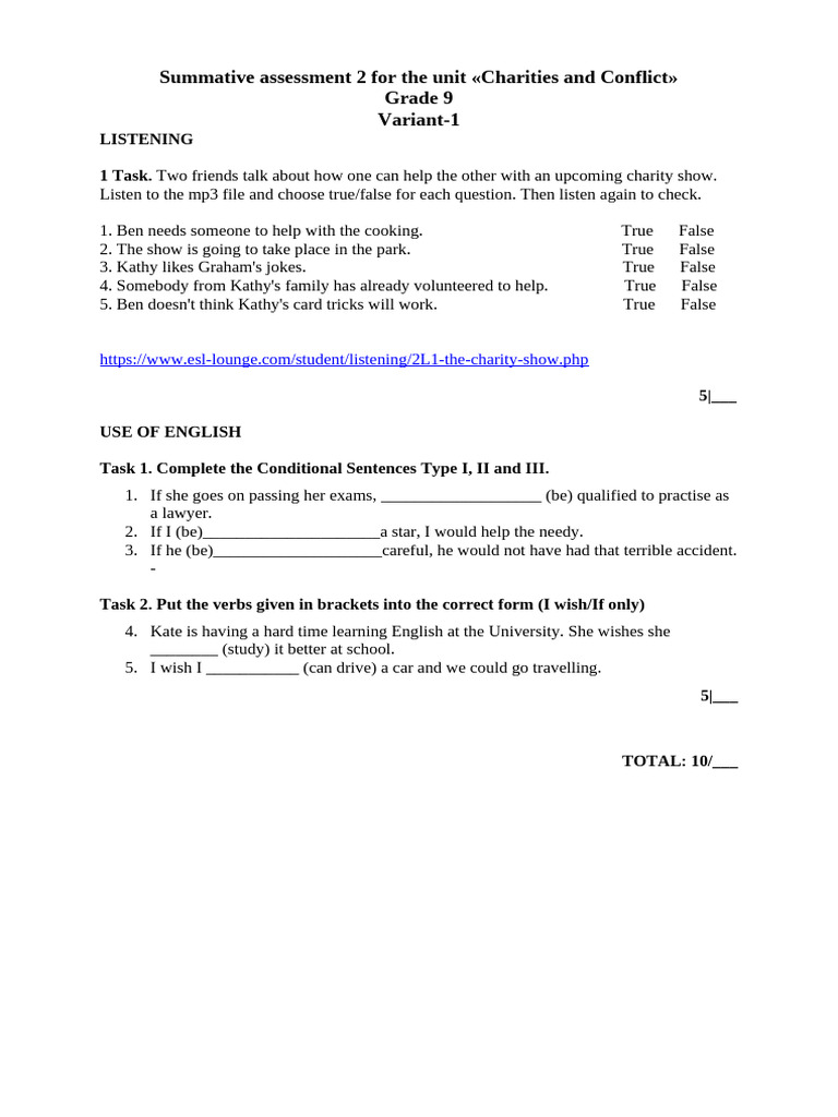 9 Grade Term2, SA 2, 1 Variant | PDF | Syntax | Linguistics