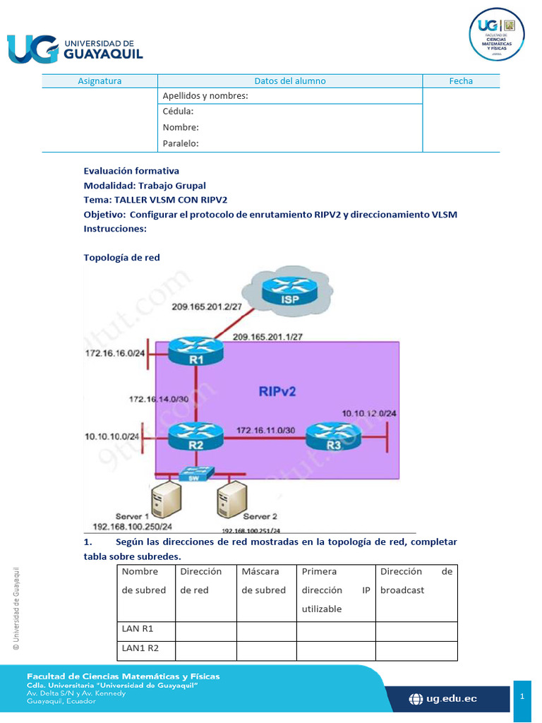 U3 s10 Taller Grupal | PDF | Enrutador (Computación) | Dirección IP