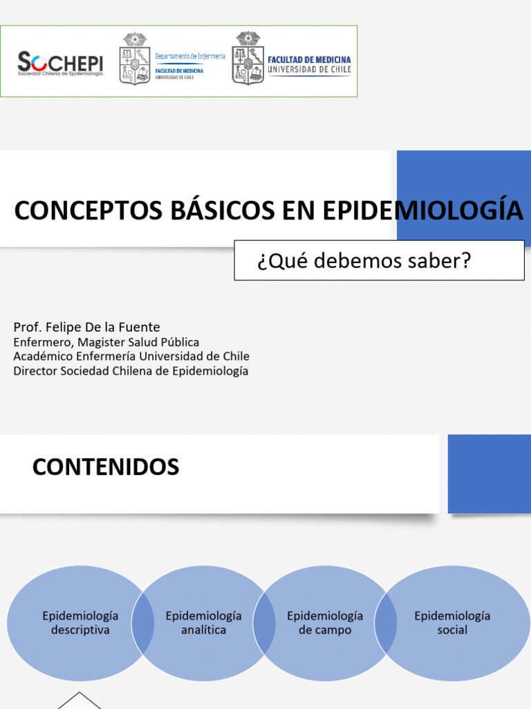 Conceptos Basicos en Epidemiología Felipe de La Fuente | PDF | Epidemiología | Epidemias