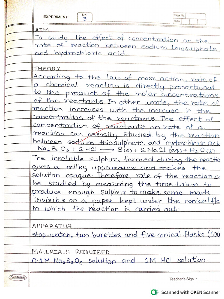 Class 12 Chemistry Practicles | PDF