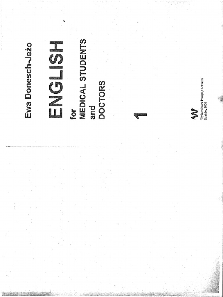 English For Medical Students and Doctors 1 | PDF