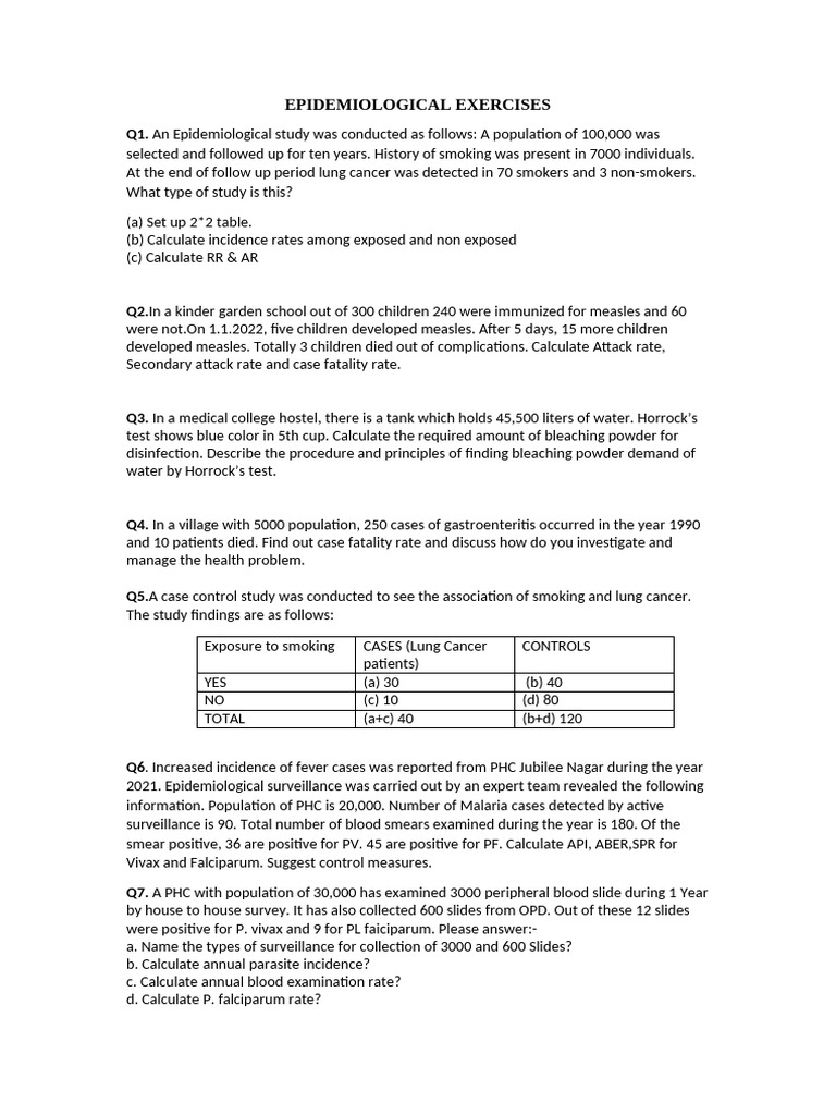 22 03-59-21!11!2024 Epidemiological Exercises | PDF | Sensitivity And Specificity | Tuberculosis