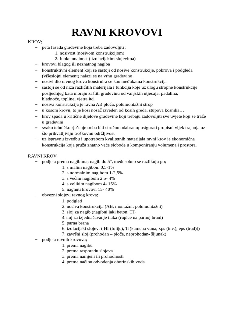 Ravni Krovovi | PDF