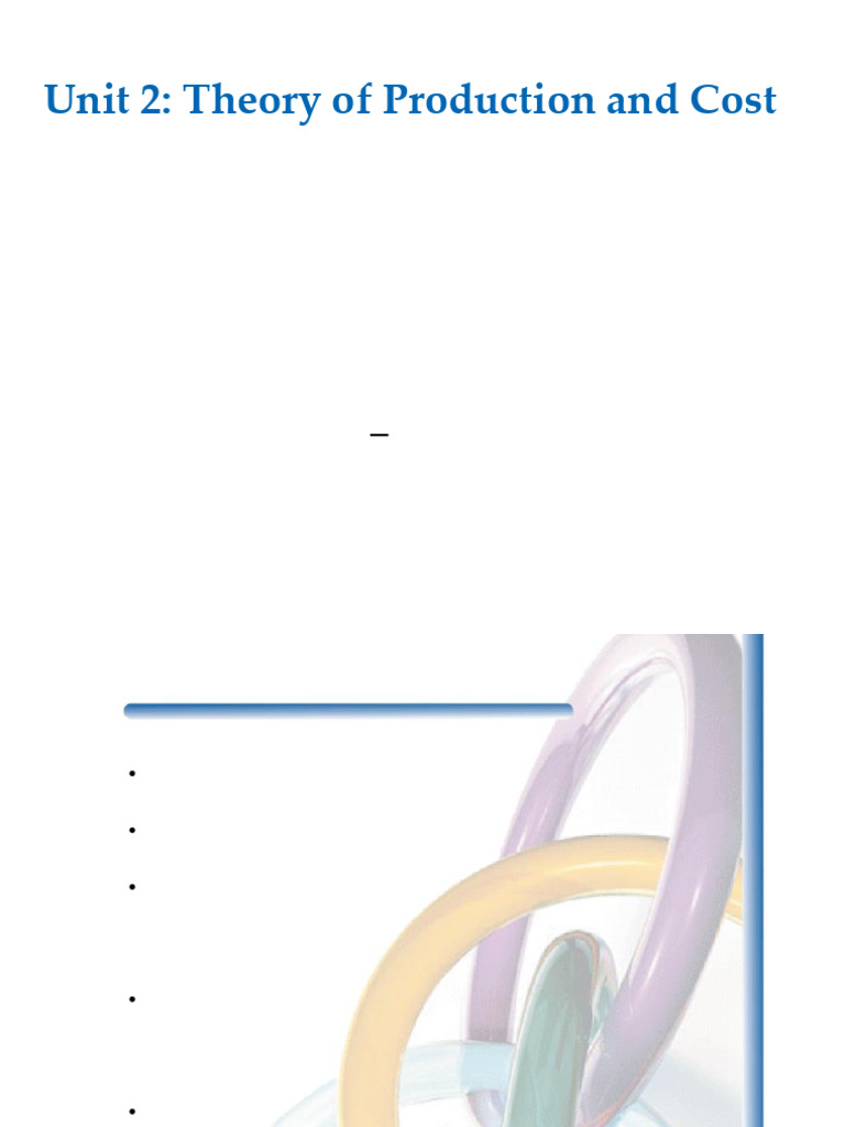 UNIT 3 Production Theory Plus Cost Theory Pyndyck | PDF | Production Function | Factors Of ...