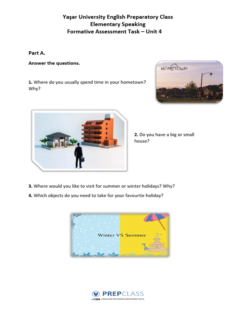 Formative Assessment Task - Unit 4 | PDF