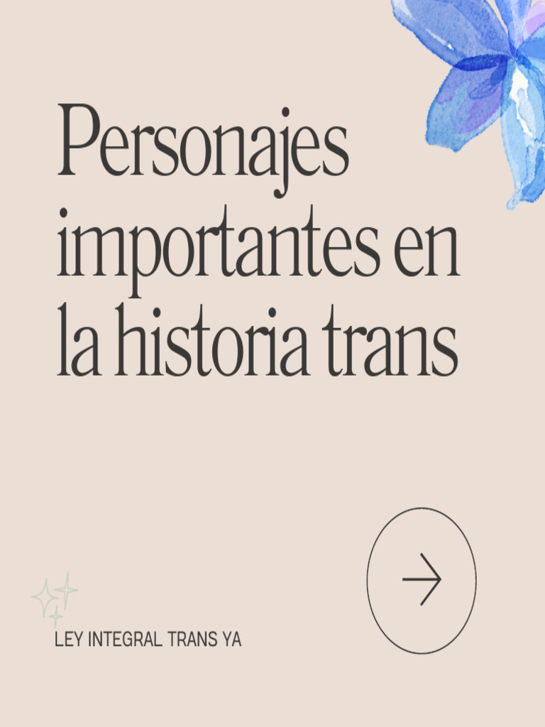 Personajes Trans Importantes en La Historia | PDF | Estudios LGBTQIA+ ...