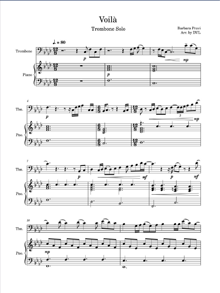 Voilà_B. Pravi_Tromb\piano | PDF