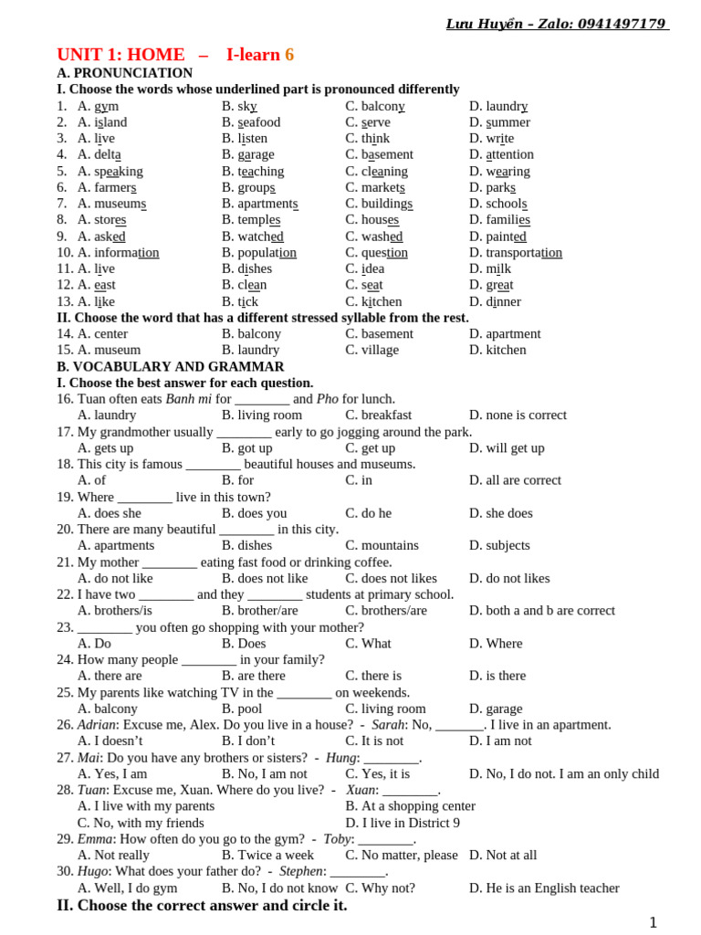 UNIT 1 - HOME - TN | PDF | Linguistics