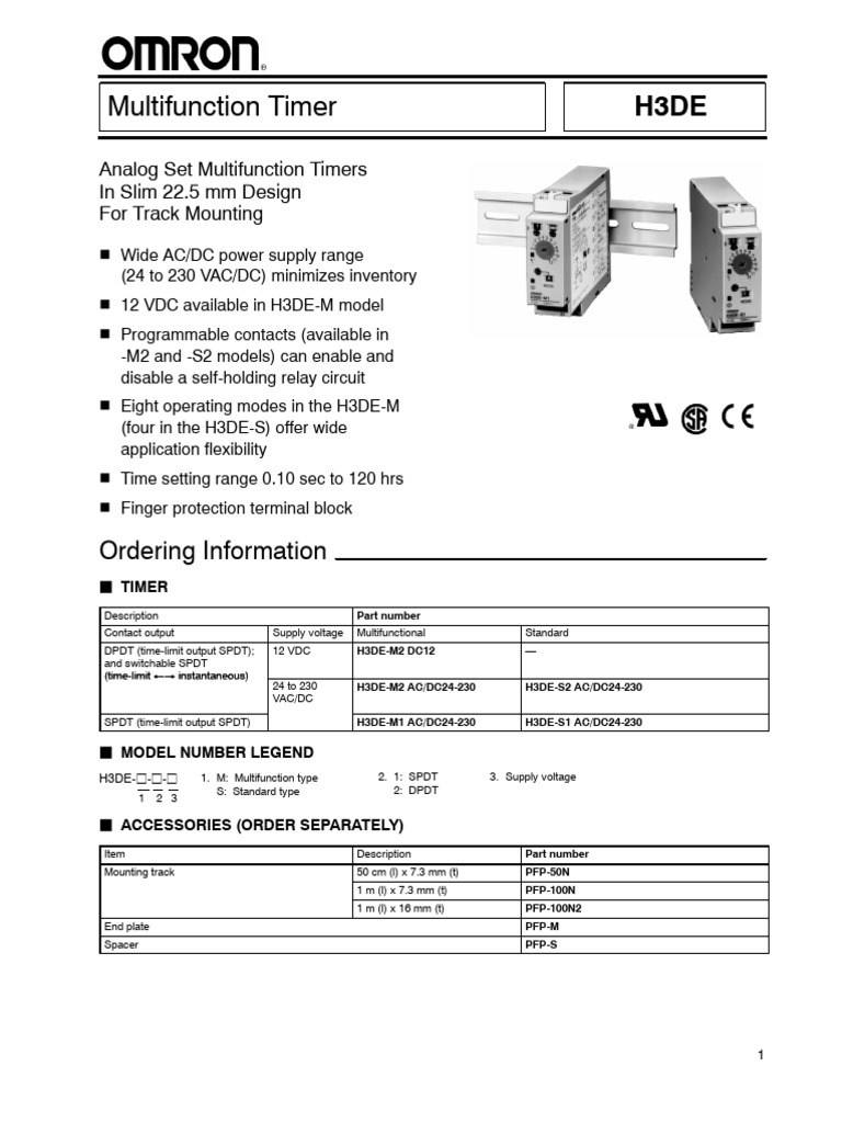 H3DE Timers | PDF | Alternating Current | Relay