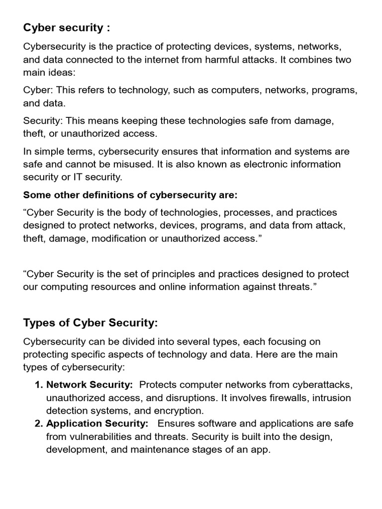 cyber security | PDF | Security | Computer Security