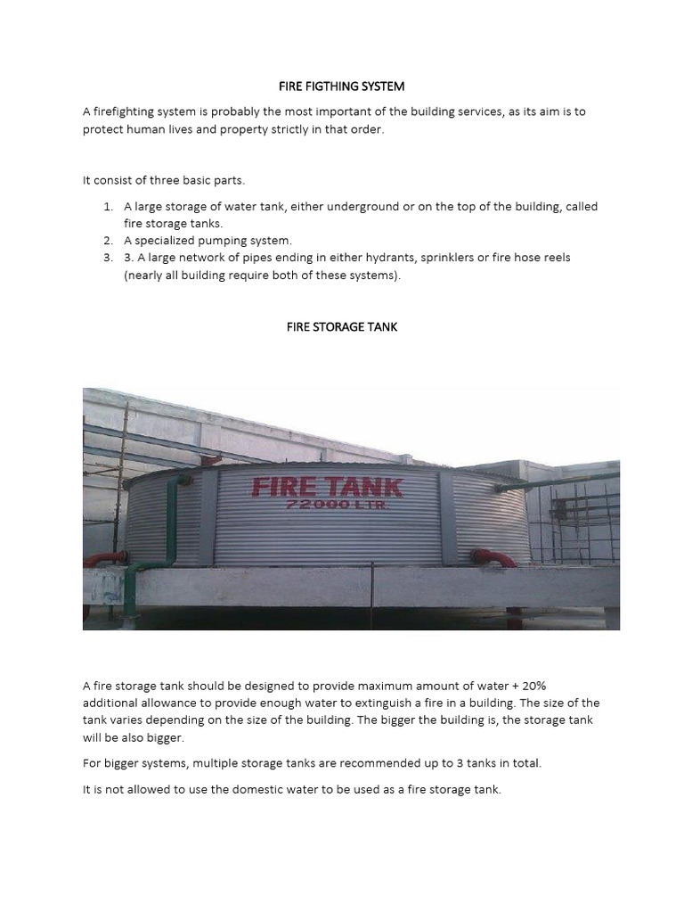 FIRE-FIGTHING-SYSTEM | PDF | Fire Sprinkler System | Firefighting