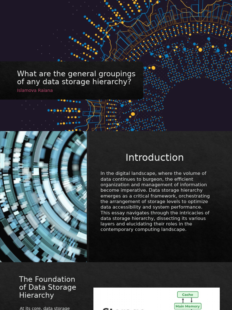 What are the general groupings of any data storage hierarchy | PDF ... What are the general groupings of any data storage hierarchy | PDF ...