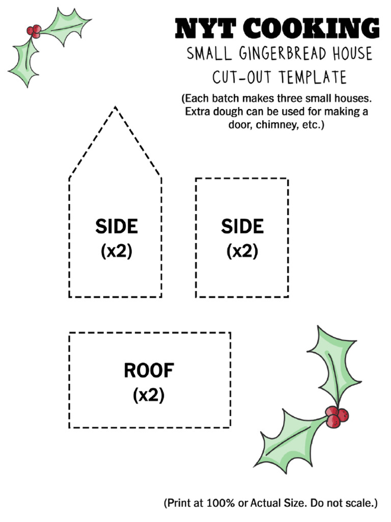 Gingerbread House Cut-Out Templates | PDF