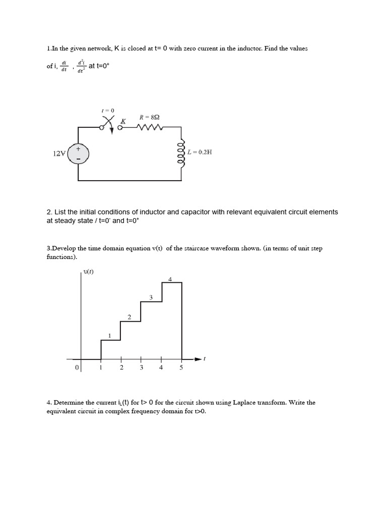 Assignment 3.Docx | PDF | Laplace Transform | Electrical Network