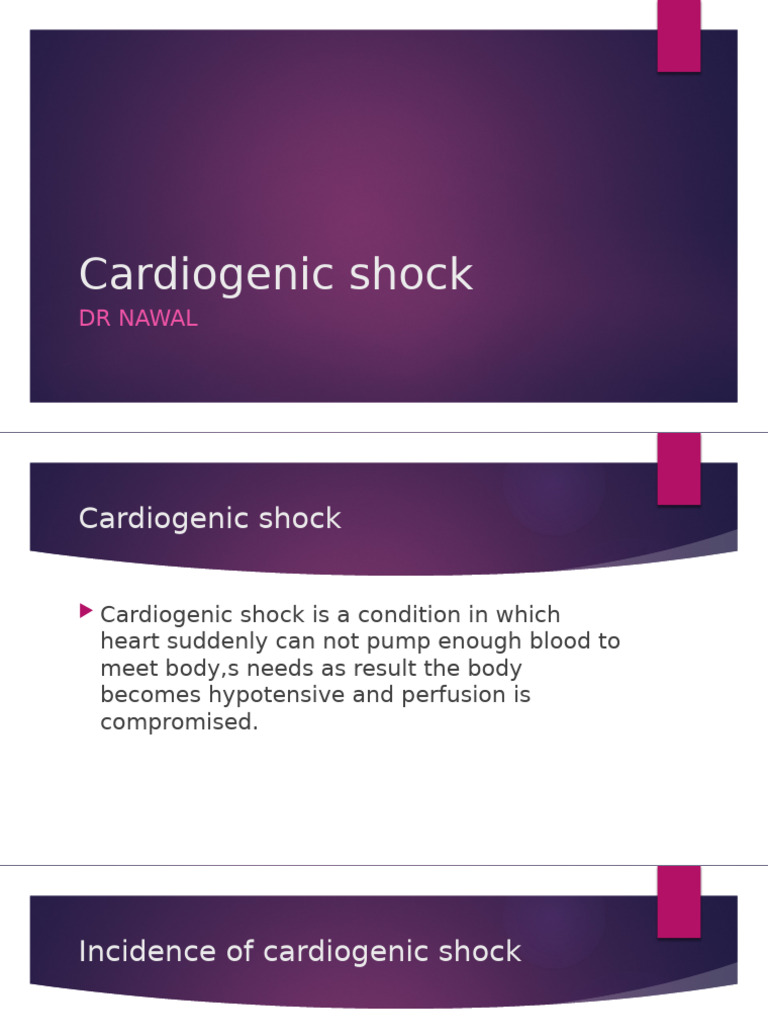 Cardiogenic Shock | PDF | Shock (Circulatory) | Heart
