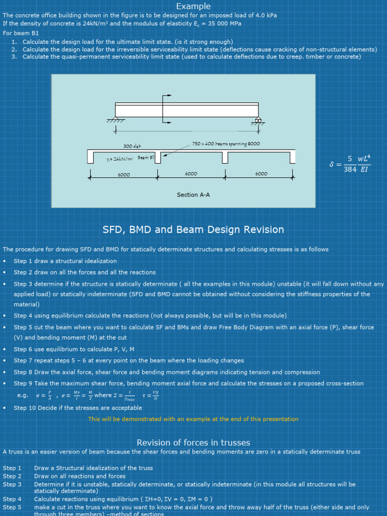 Lecture 3 Revision of SFD, BMD and Timber Elements2 | PDF | Bending ...