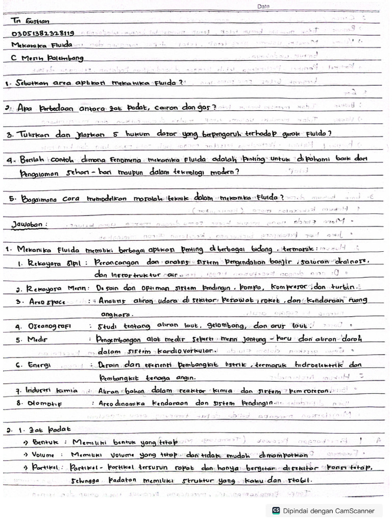 Tri Gustian - MekanikaFluida - C Palembang | PDF