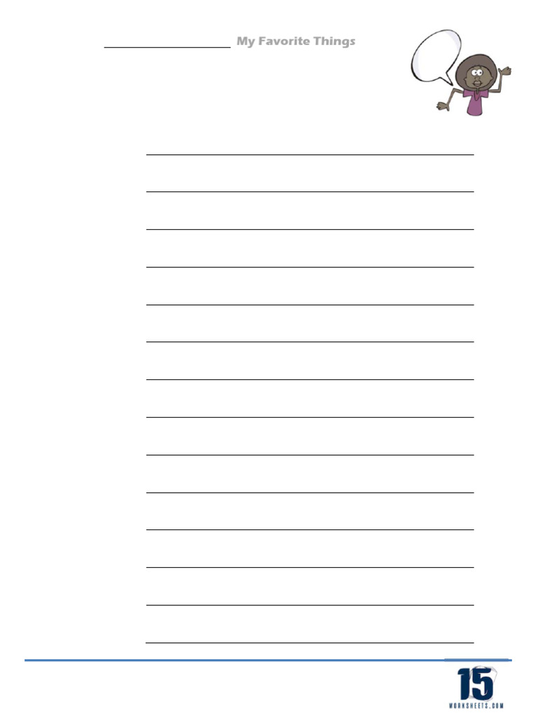 Favorite Things Writing #5 | PDF