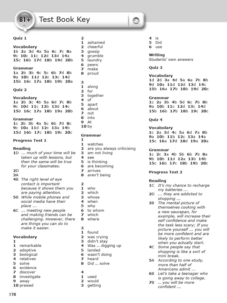 Quiz and Progress Test Overview | PDF | Detective Fiction | Sea